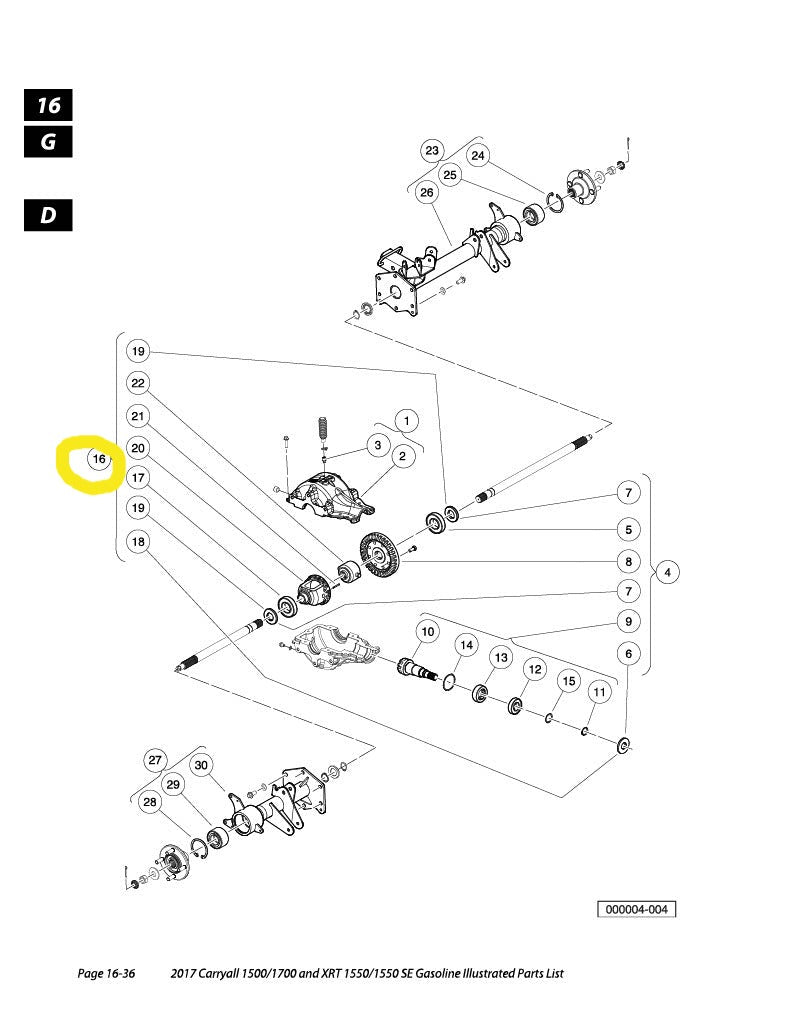 AM1301301 ASM,CARRIER,LOCKER W/RG KIT — GOLF CAR RANCH