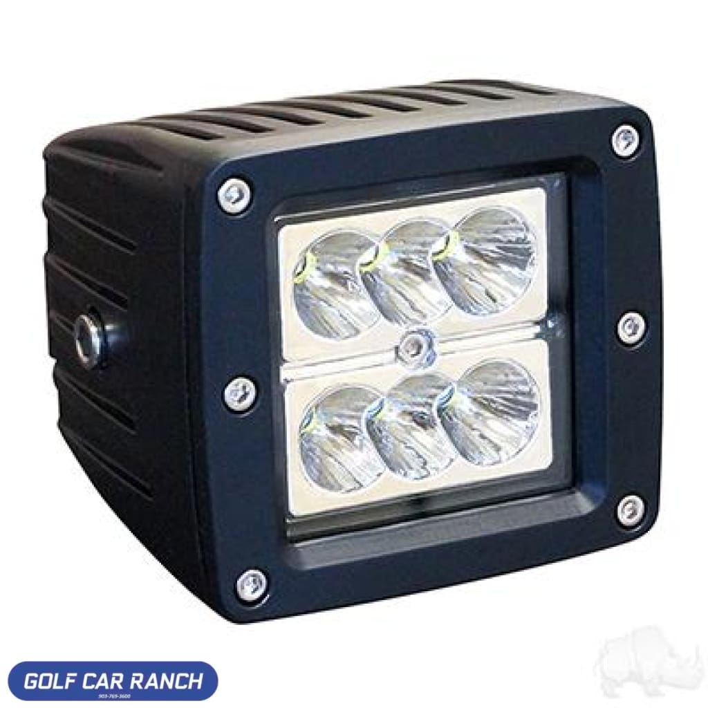 GOLF CART LED LIGHT BAR, SPOTLIGHT and FLOODLIGHT - WHITE – GOLF CAR RANCH